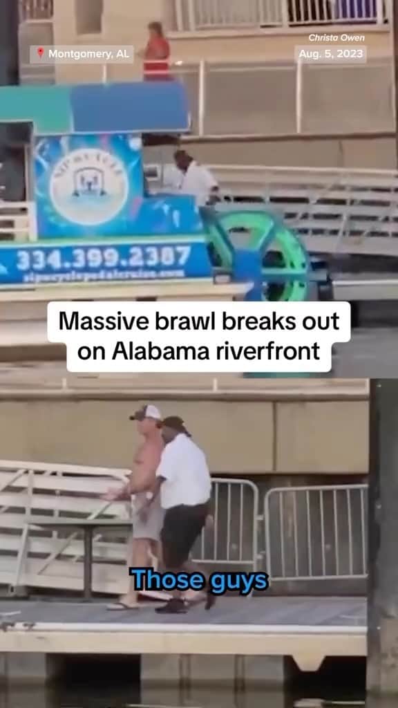 NBC Newsさんのインスタグラム動画 - (NBC NewsInstagram)「Videos of a brawl on the ...