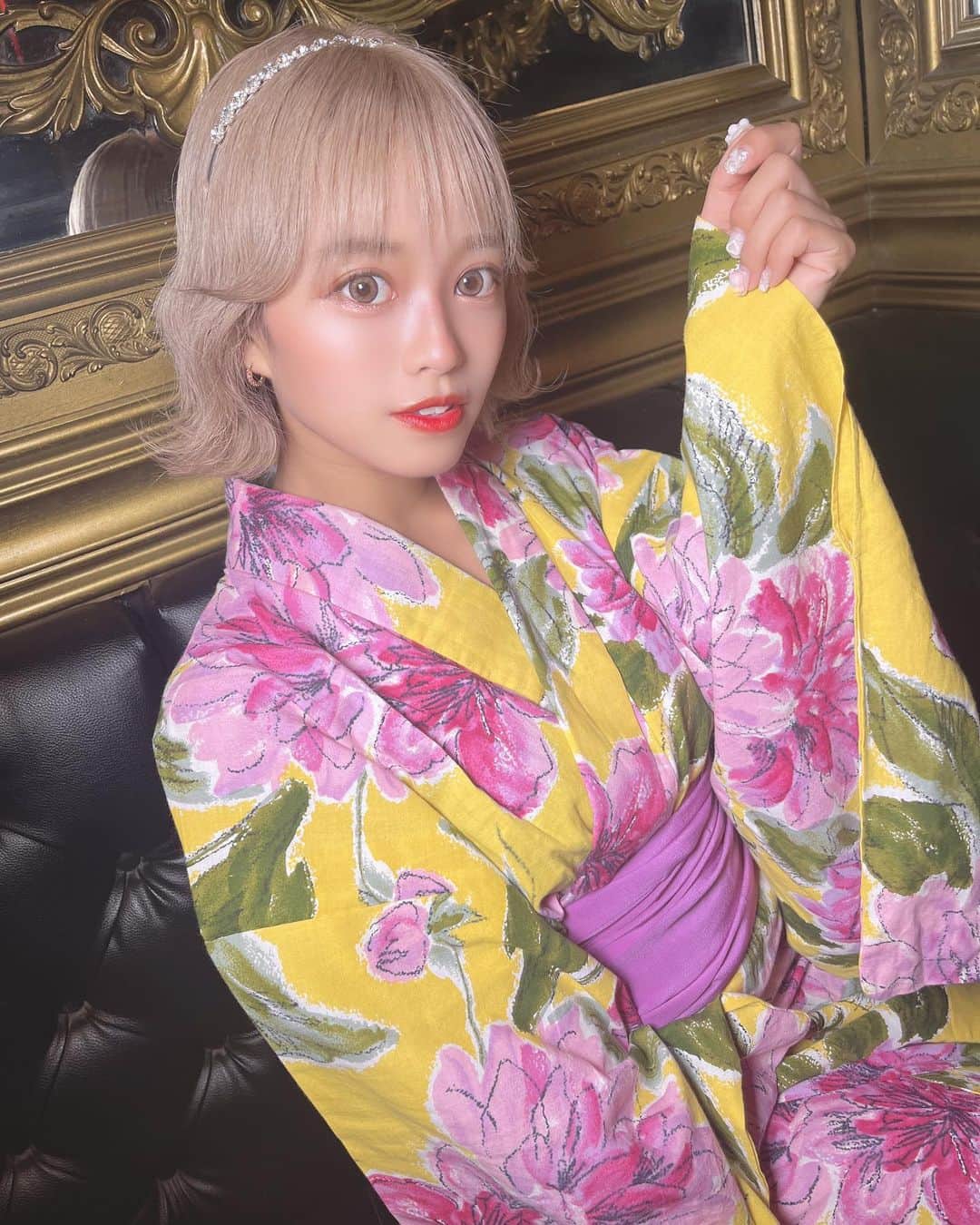 ラムさんのインスタグラム写真 ラムinstagram 「ママのおさがりの浴衣です💗💛💗💛 Burlesquetokyo