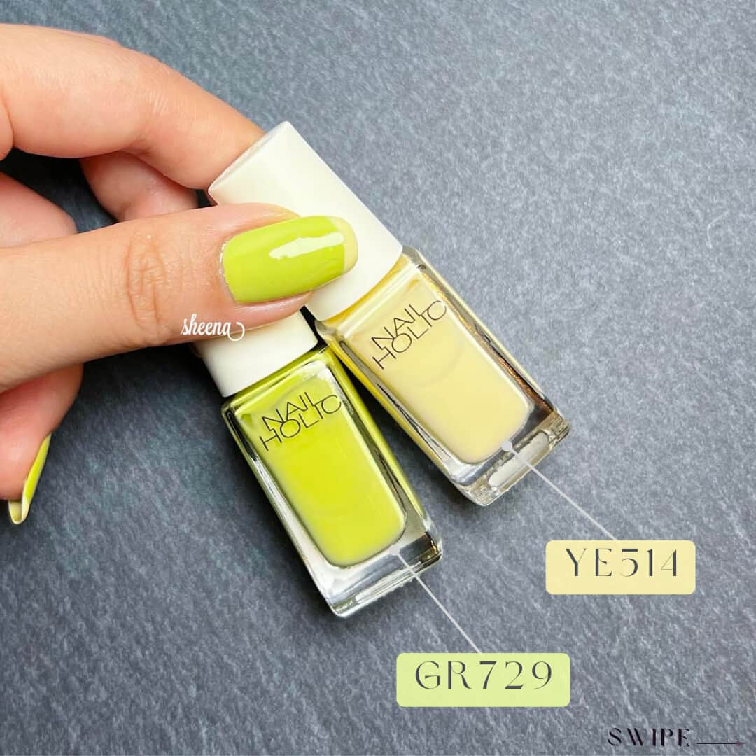 NAIL HOLICさんのインスタグラム写真 - (NAIL HOLICInstagram)「この夏試したい！爽やかなフレンチネイル🍋 新色 ...