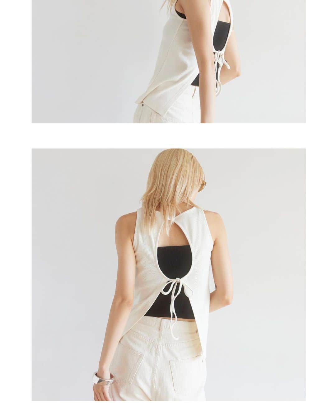 SeaRoomlynnさんのインスタグラム写真 - (SeaRoomlynnInstagram)「Re arrival ⁡ ︎ Back Ribbon RIB タンクトップ 大人っぽく、上品に ...