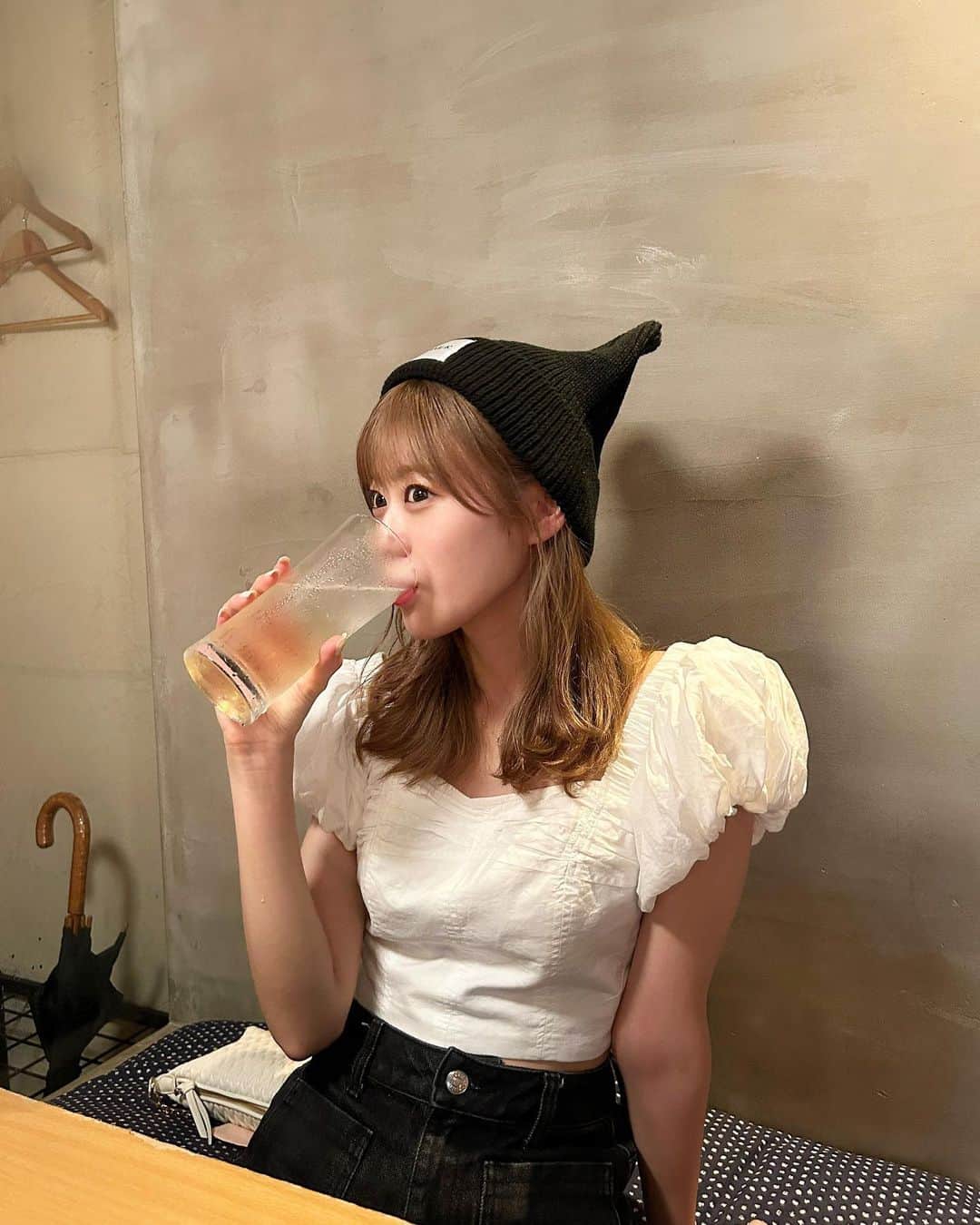 久木田菜々夏さんのインスタグラム写真 - (久木田菜々夏Instagram)「ねこちゃんニット帽可愛い〜🐱♡ 中目黒散策するの大好き〜🫶🏻 ...