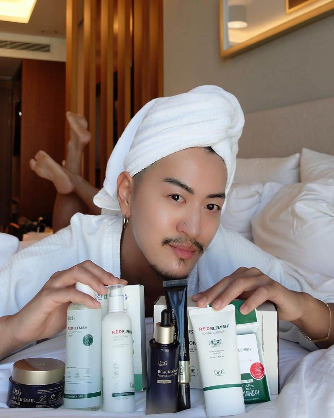 JunJunさんのインスタグラム写真 - (JunJunInstagram)「. Dr.G x JunJunコラボLIVE 🐌 見てくださった皆様ありがとうございました☺️ 僕が大好きな韓国 ...