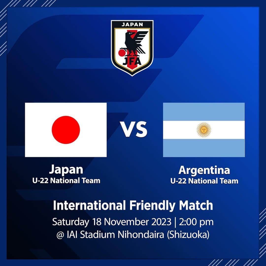 日本サッカー協会さんのインスタグラム写真 - (日本サッカー協会Instagram)「. 🔹U-22日本代表🔹 \\対戦チーム決定⚽️// 🏆国際親善試合 🗓11.18(土)⌚️14:00 ...