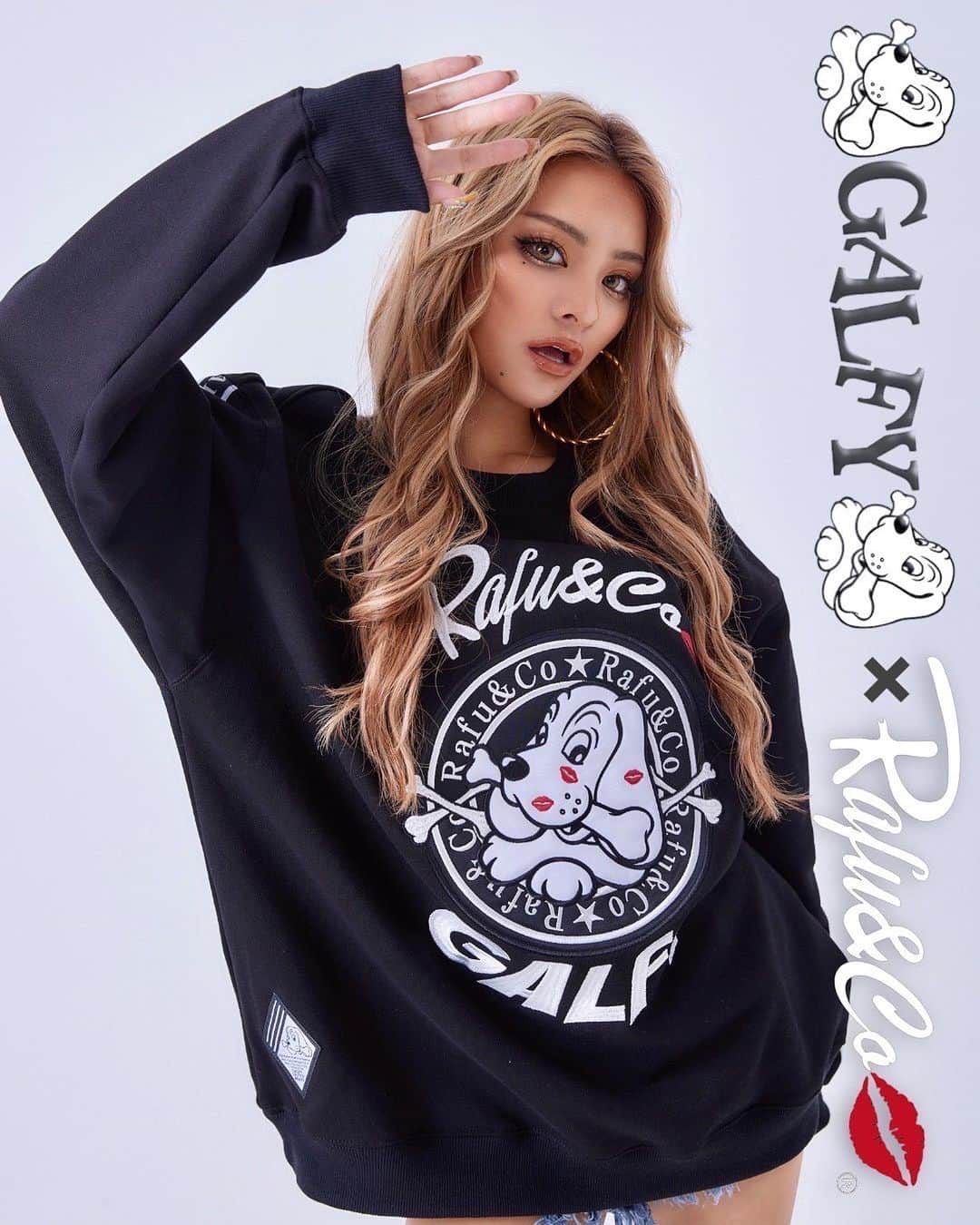 GALFYさんのインスタグラム写真 - (GALFYInstagram)「🐶💋🐶💋🐶💋🐶💋🐶 . @gratify__official さんと今期3回目のコラボすっっ夜露死苦🐶