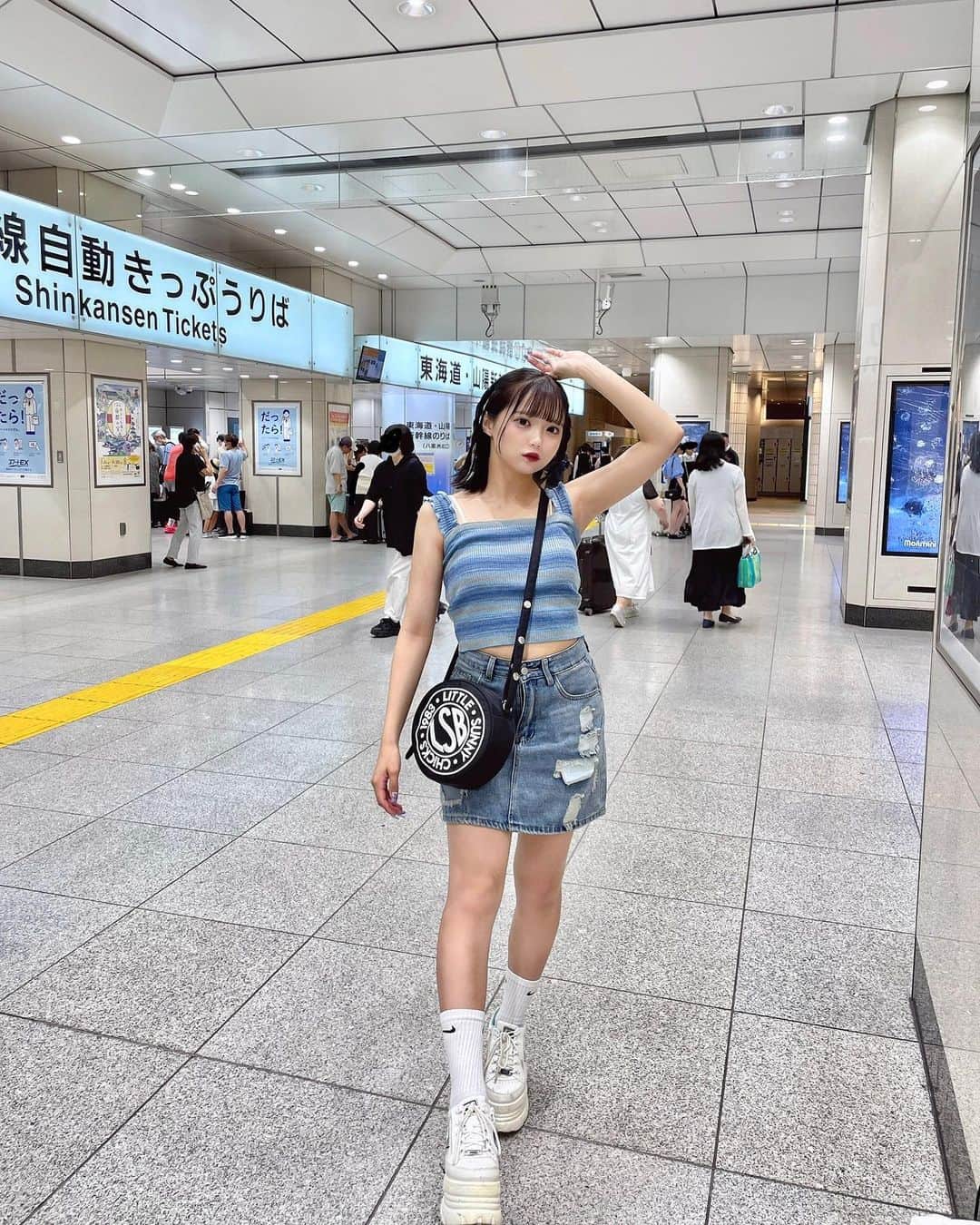 福山梨乃さんのインスタグラム写真 - (福山梨乃Instagram)「👗👗 @osarecompany . tops→ @shein_japan skirt→ @shein_japan bag ...