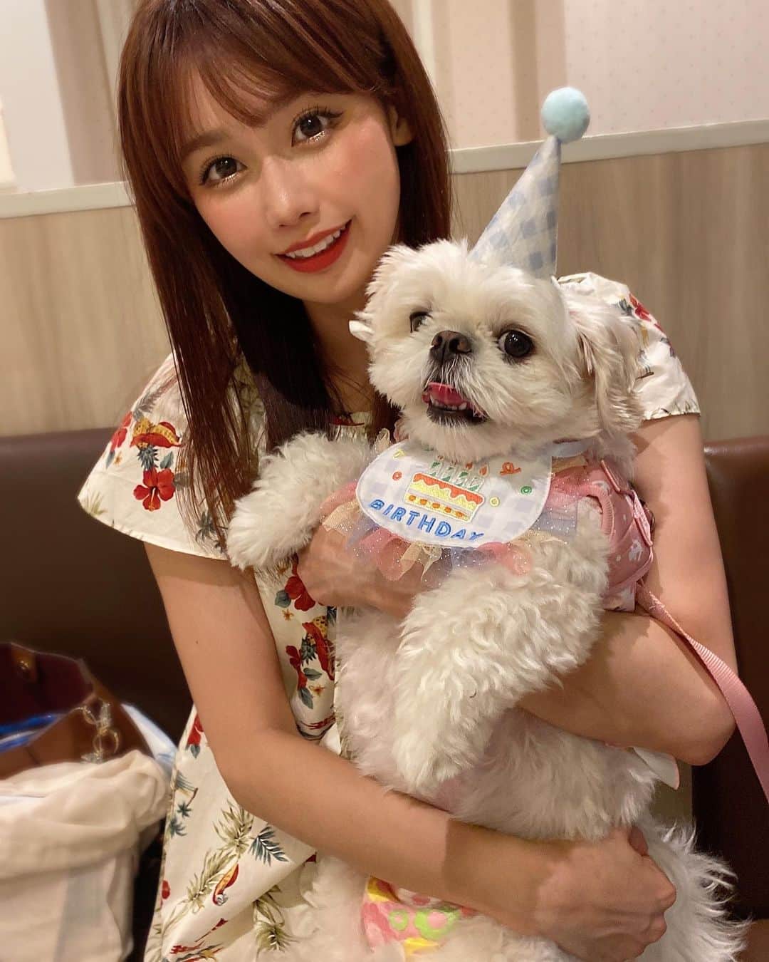 相原美咲さんのインスタグラム写真 - (相原美咲Instagram)「ももちゃん本日8/24 5歳のお誕生日でした🎂🎊 お台場の ...