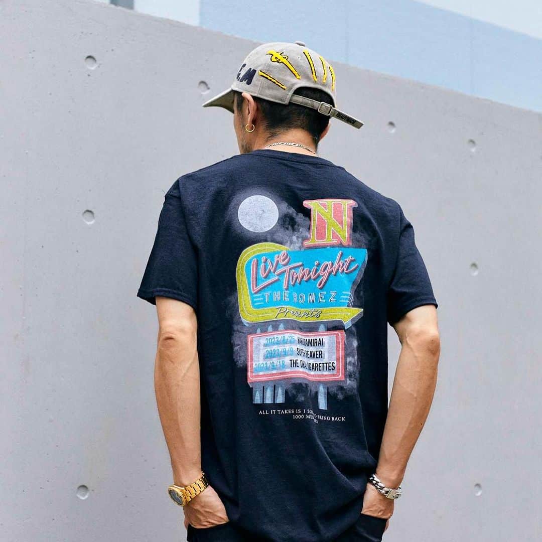 The BONEZさんのインスタグラム写真 - (The BONEZInstagram)「【Hall Tour Goods 公開】 LIVE TONIGHT-Tee 2023 ¥4,000 ...
