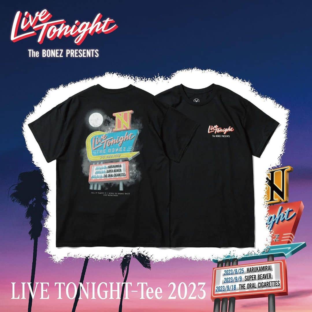 The BONEZさんのインスタグラム写真 - (The BONEZInstagram)「【Hall Tour Goods 公開】 LIVE TONIGHT-Tee 2023 ¥4,000 ...