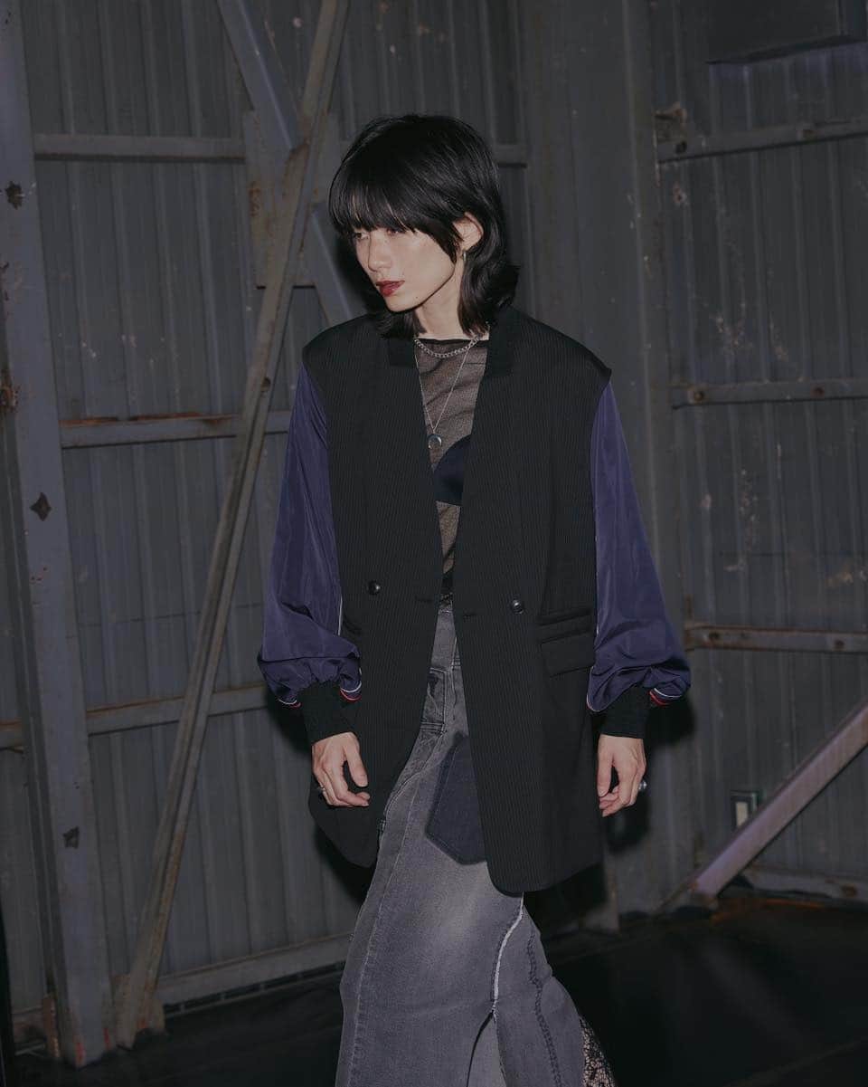 Ameri vintageさんのインスタグラム写真 - (Ameri vintageInstagram)「DOCKING SLEEVE BLOUSON (col.BLK / GRY) ー8 ...