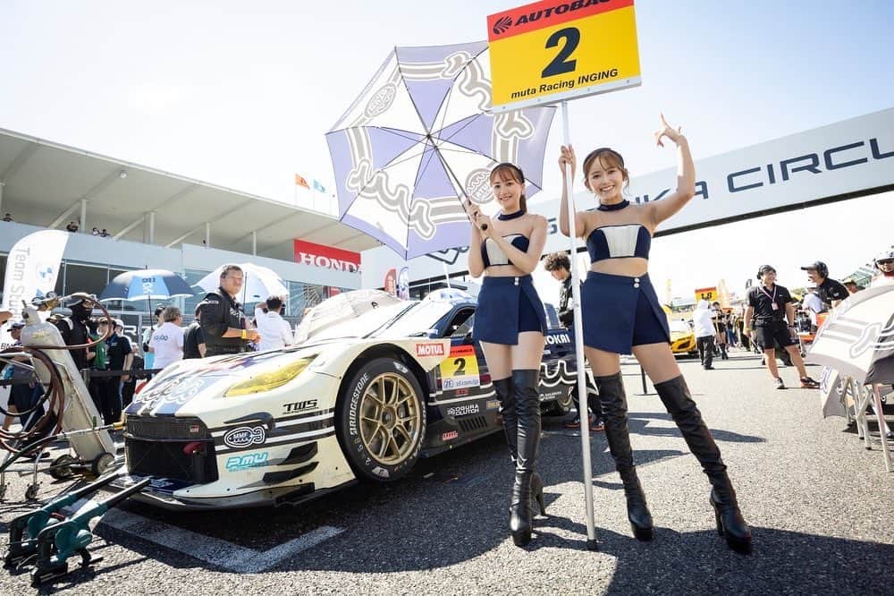 瀬谷ひかるさんのインスタグラム写真 - (瀬谷ひかるInstagram)「SUPERGT Rd.5鈴鹿🔔🦌 2号車muta Racing INGINGは 7番手でチェッカーを受けました🏁 ...