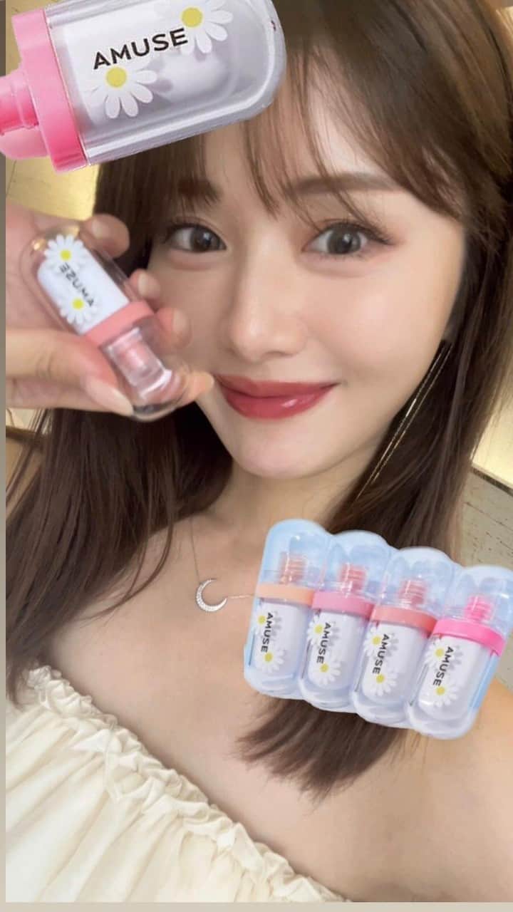 一木美里さんのインスタグラム動画 - (一木美里Instagram)「𝐀𝐌𝐔𝐒𝐄 𝐱 𝐧𝐮𝐠𝐮 𝐱 𝐀𝐦𝐢💘💘💘 #AMUSE のDAISY LIMETED EDITION @nugu ...