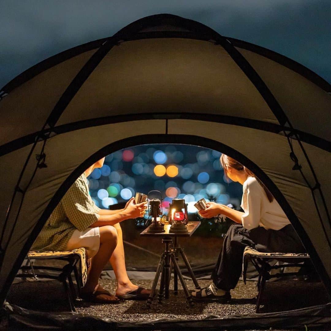 CAMP_HACKさんのインスタグラム写真 - (CAMP_HACKInstagram)「みんなの「ドームテント️」レイアウト特集👀 1枚目⛺️ nerudesignworks 「CAVE ...