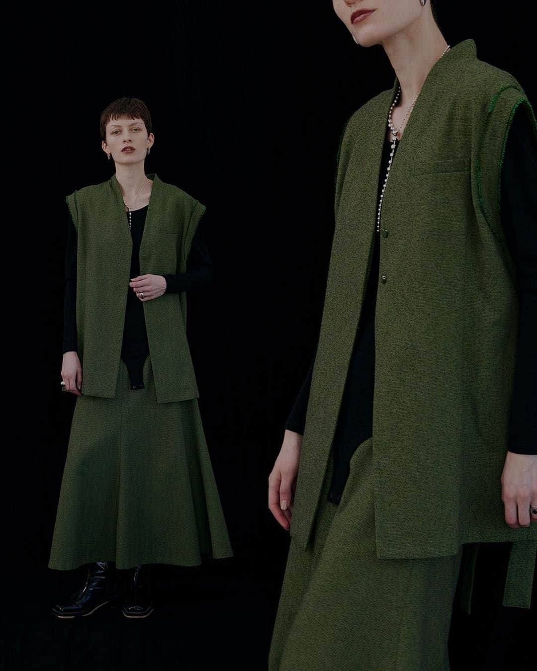 Ameri vintageさんのインスタグラム写真 - (Ameri vintageInstagram)「MANY WAY TWEED SET UP DRESS (col.BRN / GRN ...