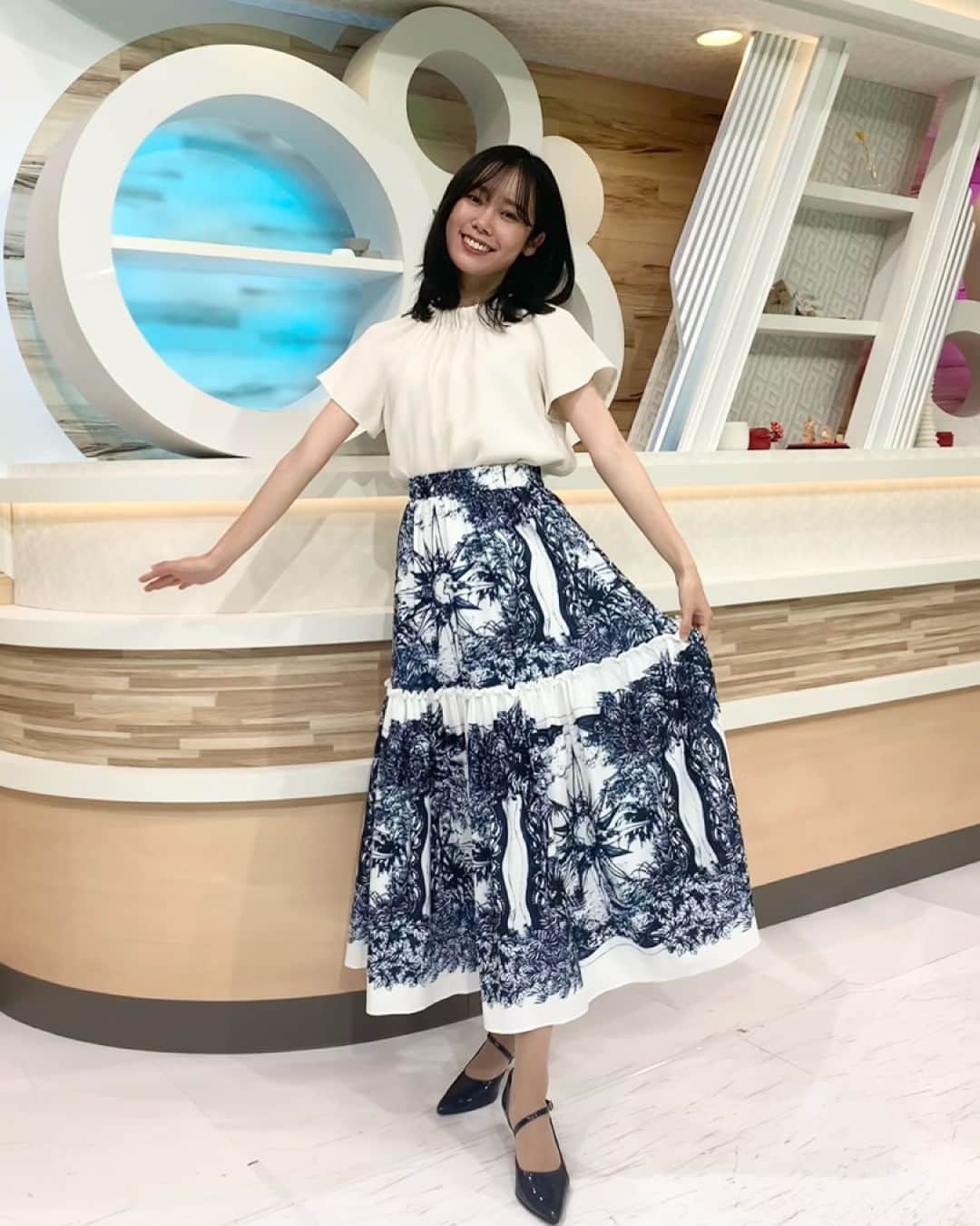 Ksbアナウンサーさんのインスタグラム写真 Ksbアナウンサーinstagram 「👗 「news Park Ksb」の衣装です。 衣装