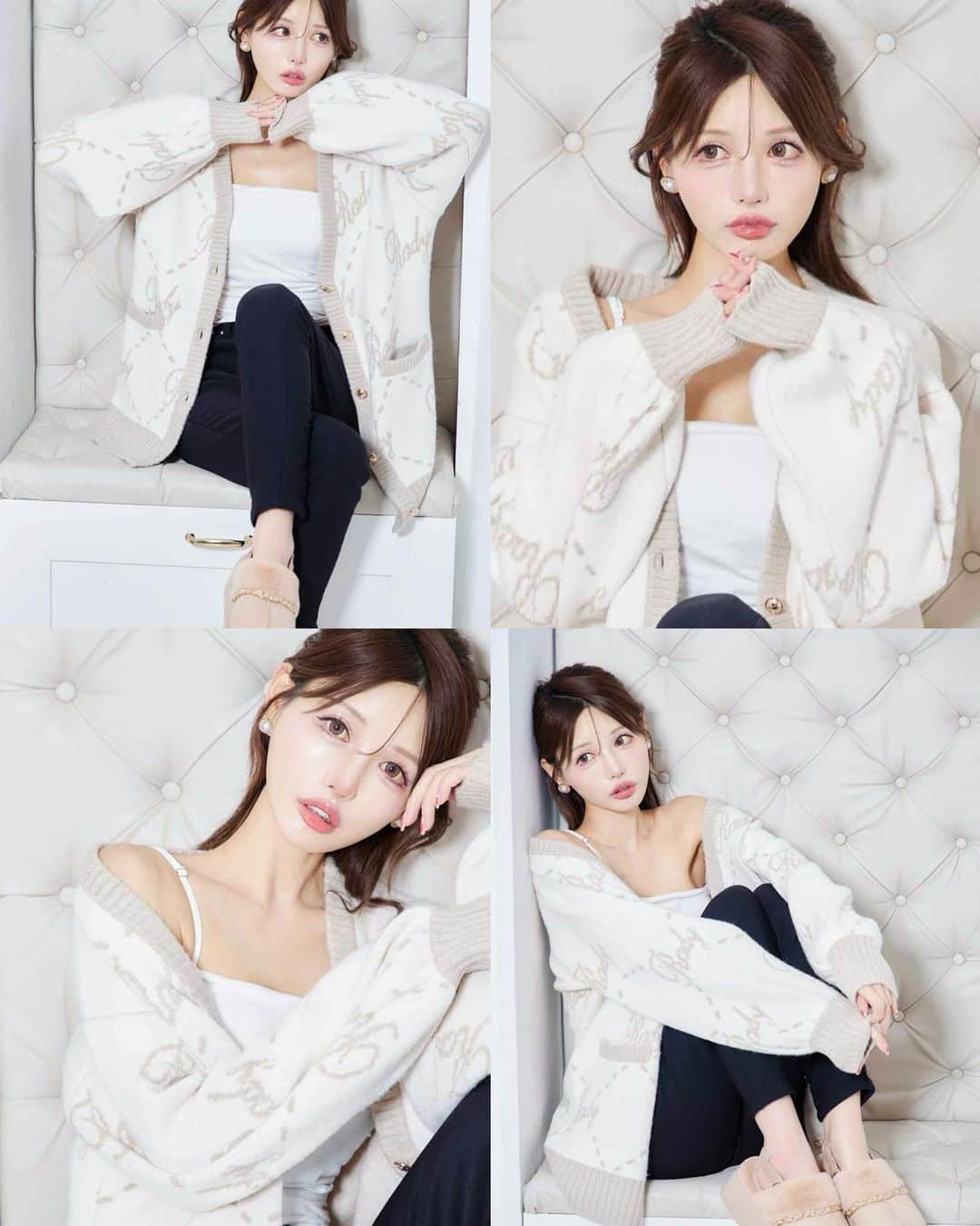 武藤静香さんのインスタグラム写真 - (武藤静香Instagram)「🐻‍ ️🩶 @radychan_no_insta . . #カーディガン#秋冬コーデ#Rady」9月11日 19時31分 ...