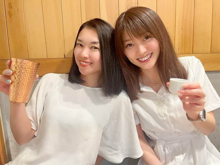 織田千穂さんのインスタグラム写真 織田千穂instagram 「ろみさんと♡ 師弟の酒を酌み交わしw 妹に認定してもらった日♡ ̗̀