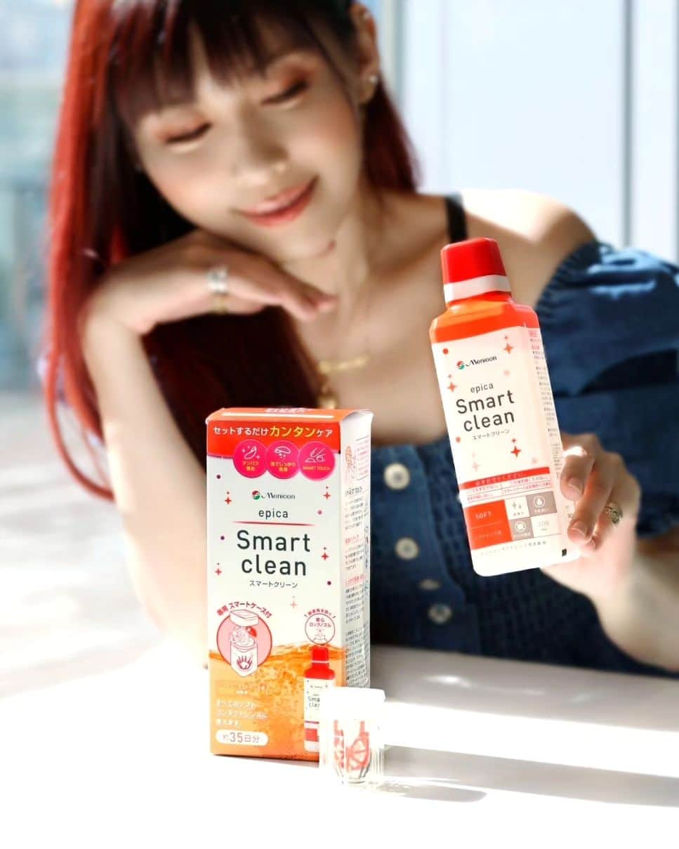 丹遥ニナさんのインスタグラム写真 - (丹遥ニナInstagram)「【メニコン】💓 "新発売"ソフトコンタクトレンズ用洗浄液「epica ...