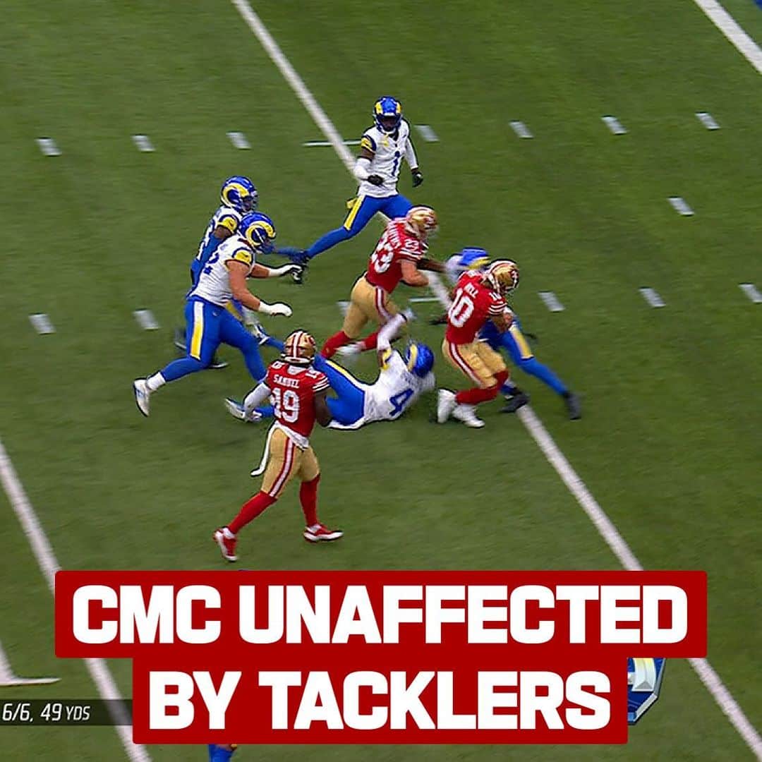 NFLさんのインスタグラム写真 - (NFLInstagram)「11 straight games with a TD for CMC. 📺 ...