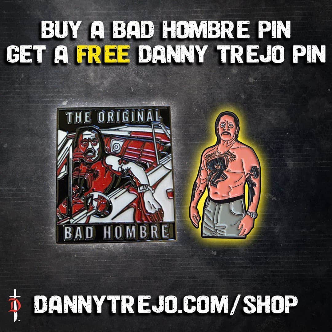 ダニー・トレホさんのインスタグラム写真 - (ダニー・トレホInstagram)「🚨SALE🚨Buy a Bad Hombre Pin and ...