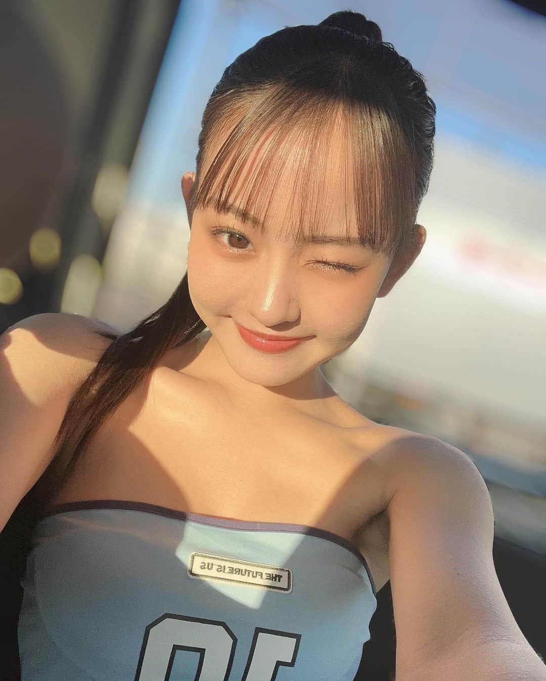 河野まひるさんのインスタグラム写真 - (河野まひるInstagram)「🩵 #jk#jk3#ljkブランド#jkの素敵な思い出#高校生#高3#hair#ファッション#オシャレ#コーデ ...