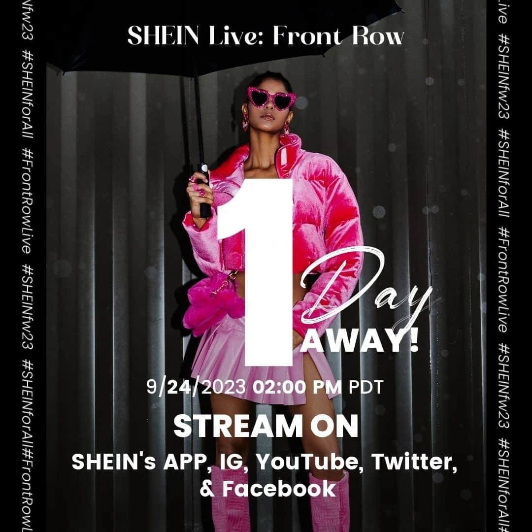 SHEINさんのインスタグラム動画 - (SHEINInstagram)「1 DAY 'TIL RUNWAY 💻💃 Tune in to # ...