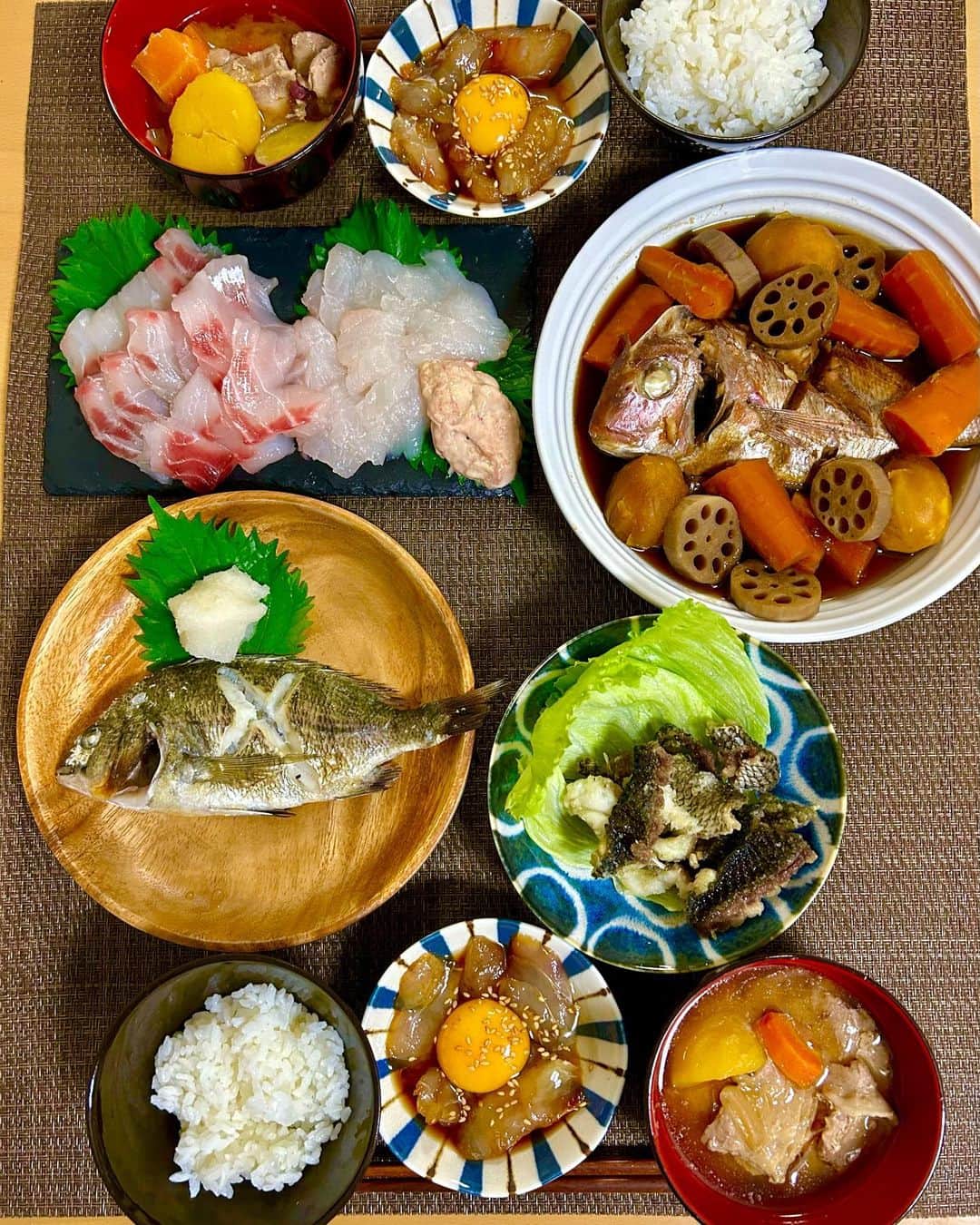 阪本智子さんのインスタグラム写真 阪本智子instagram 「🍳♡ 10数年ぶりにチヌ 黒鯛 を料理して食べました！ え、めっちゃ