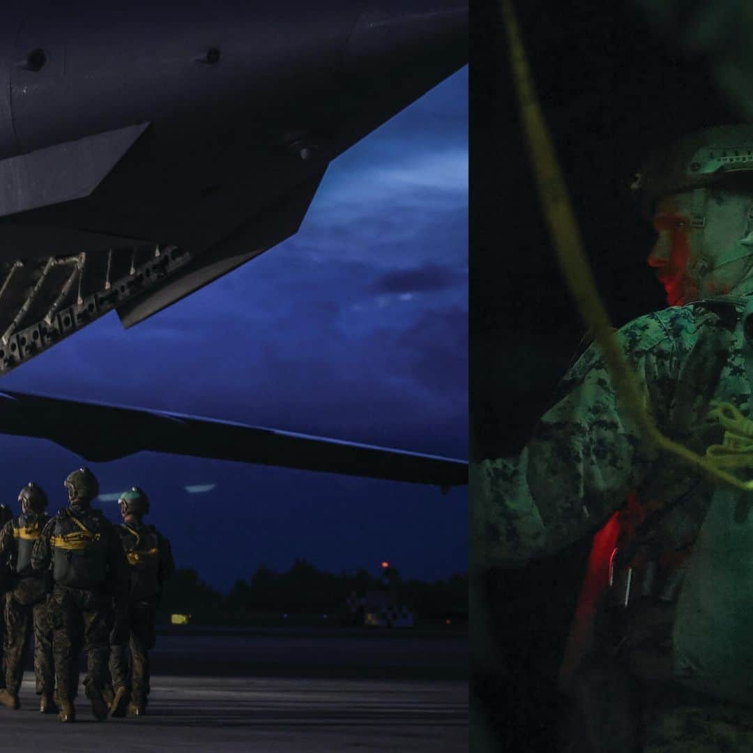 アメリカ海兵隊さんのインスタグラム写真 - (アメリカ海兵隊Instagram)「Night Jump 📍 @MCB_Hawaii (Sept ...
