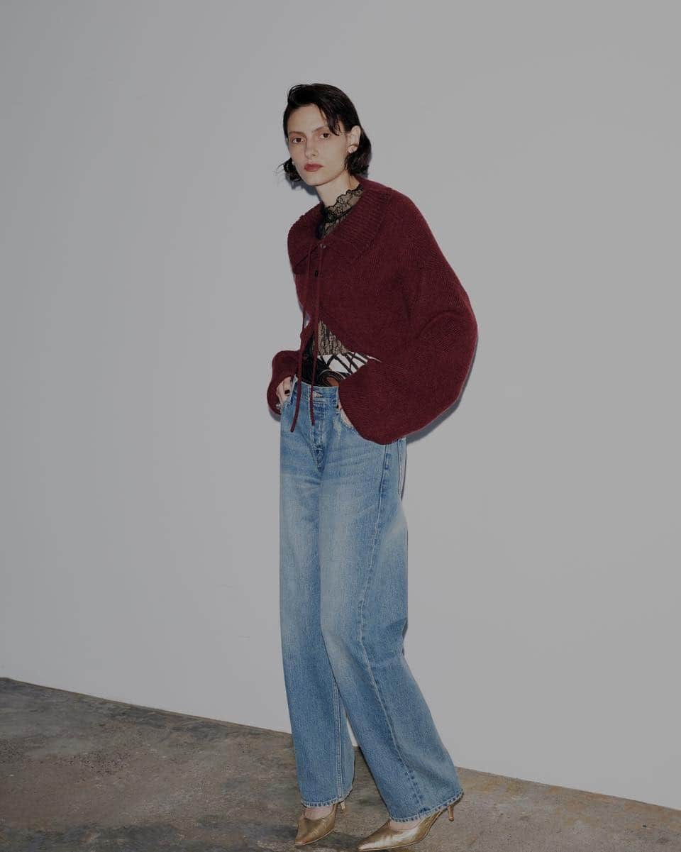 Ameri vintageさんのインスタグラム写真 - (Ameri vintageInstagram)「TURN OVER KNIT CARDIGAN (col.BLK / BLU ...