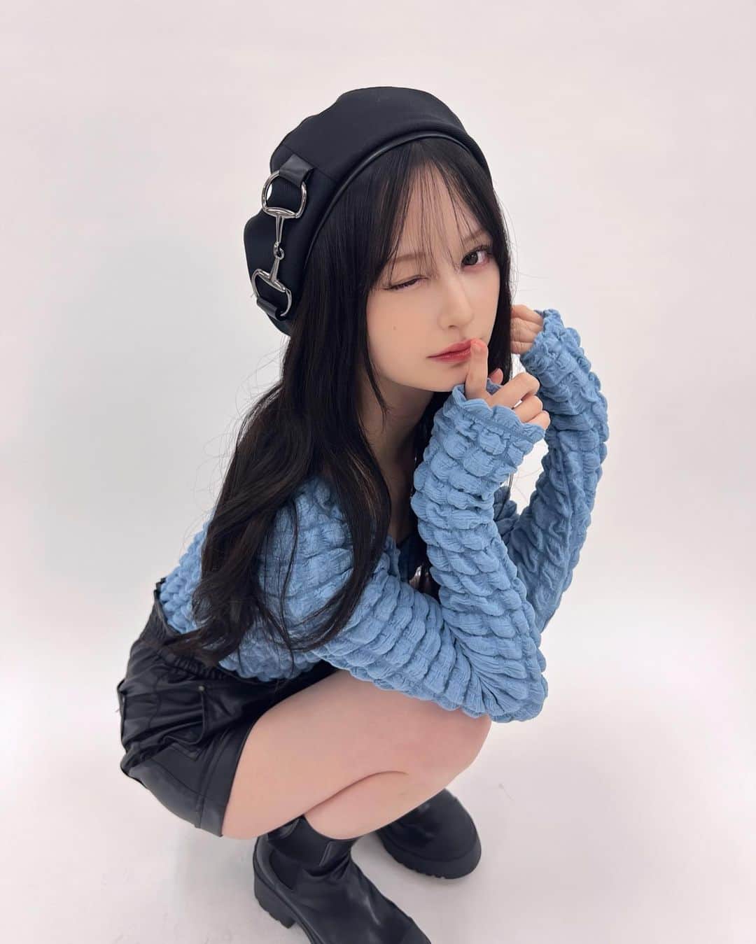 山本望叶さんのインスタグラム写真 - (山本望叶Instagram)「特技はウインク ︎ #ootd #code #コーデ #秋服コーデ #ベレー帽 #ca4la #amail #zara # ...