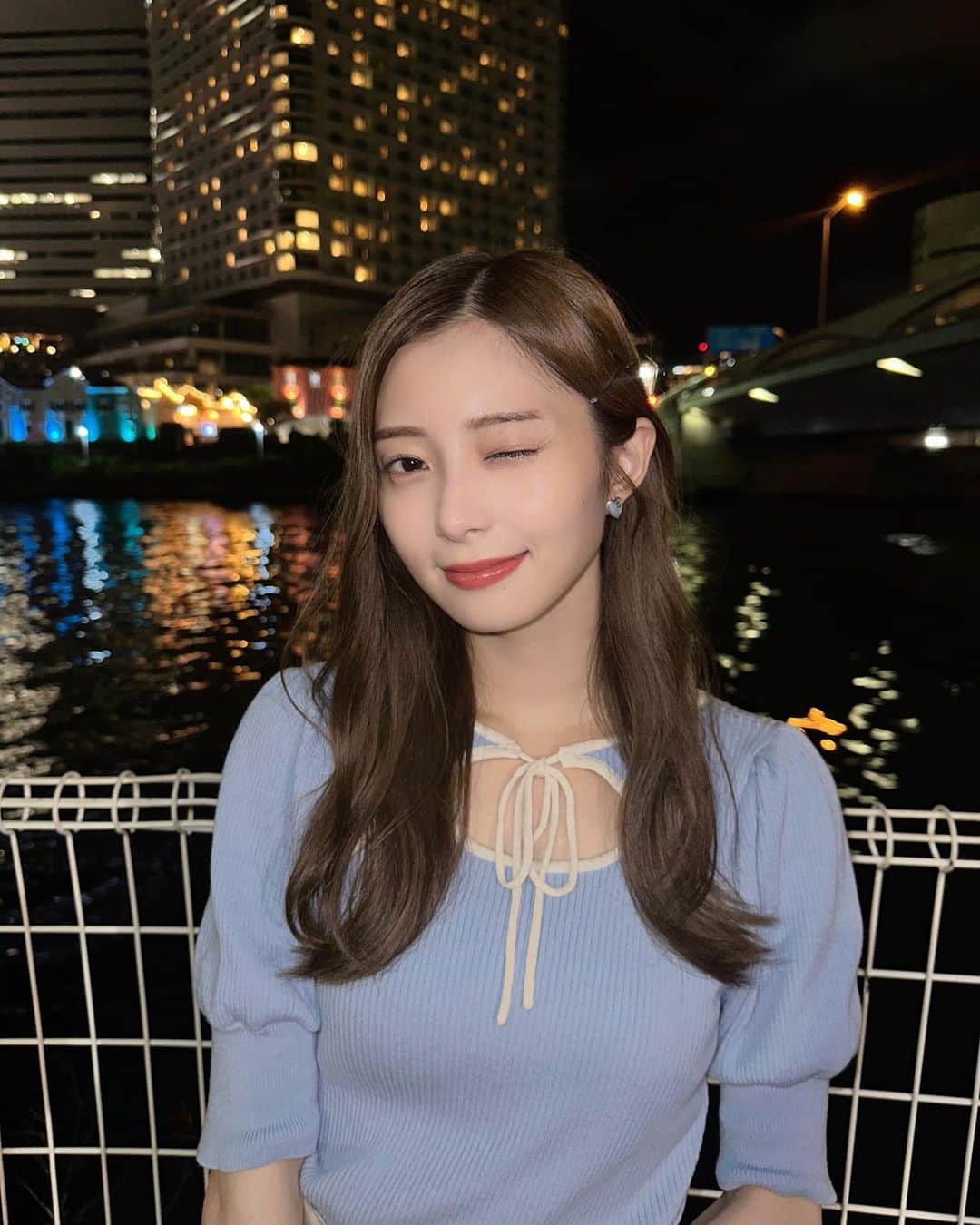 松川星さんのインスタグラム写真 - (松川星Instagram)「横浜の夜景と…🏙🩵」10月8日 19時22分 - akarin__rin