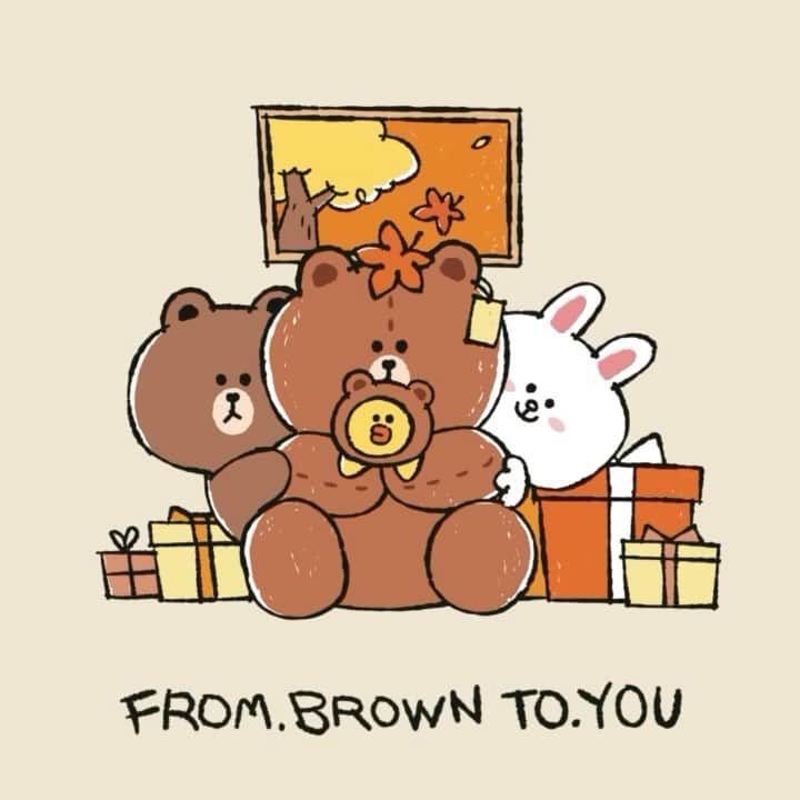 LINE FRIENDSさんのインスタグラム動画 - (LINE FRIENDSInstagram)「BROWN! Come and hug us! HUG BROWN out NOW ...