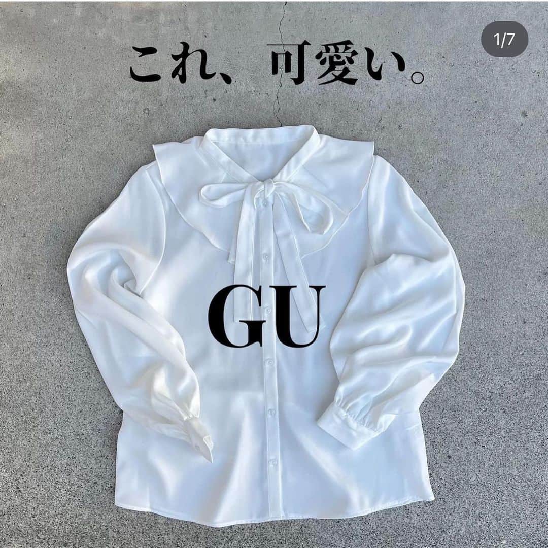 4yuuu!さんのインスタグラム写真 - (4yuuu!Instagram)「1枚ではもちろん、レイヤードしても可愛い ️‍🔥 GUの【大人可愛いブラウス🌼】 今回は、 @manaodays ...