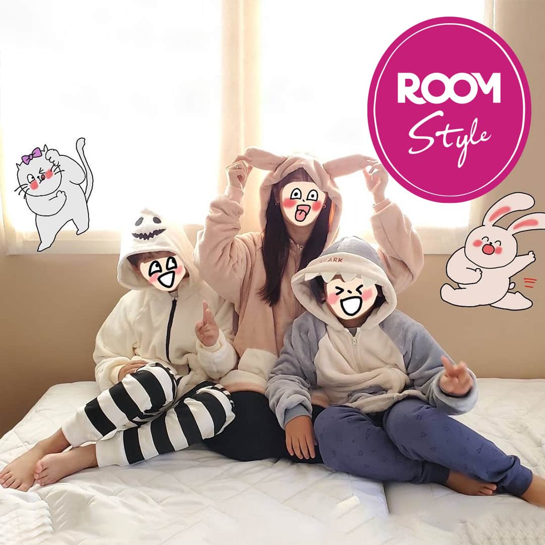ROOMさんのインスタグラム写真 - (ROOMInstagram)「【ROOM Styleの新商品！】 家族の時間をエンタメに！どうぶつパーカー オギャドキ × devirock 【オギャ子 ...