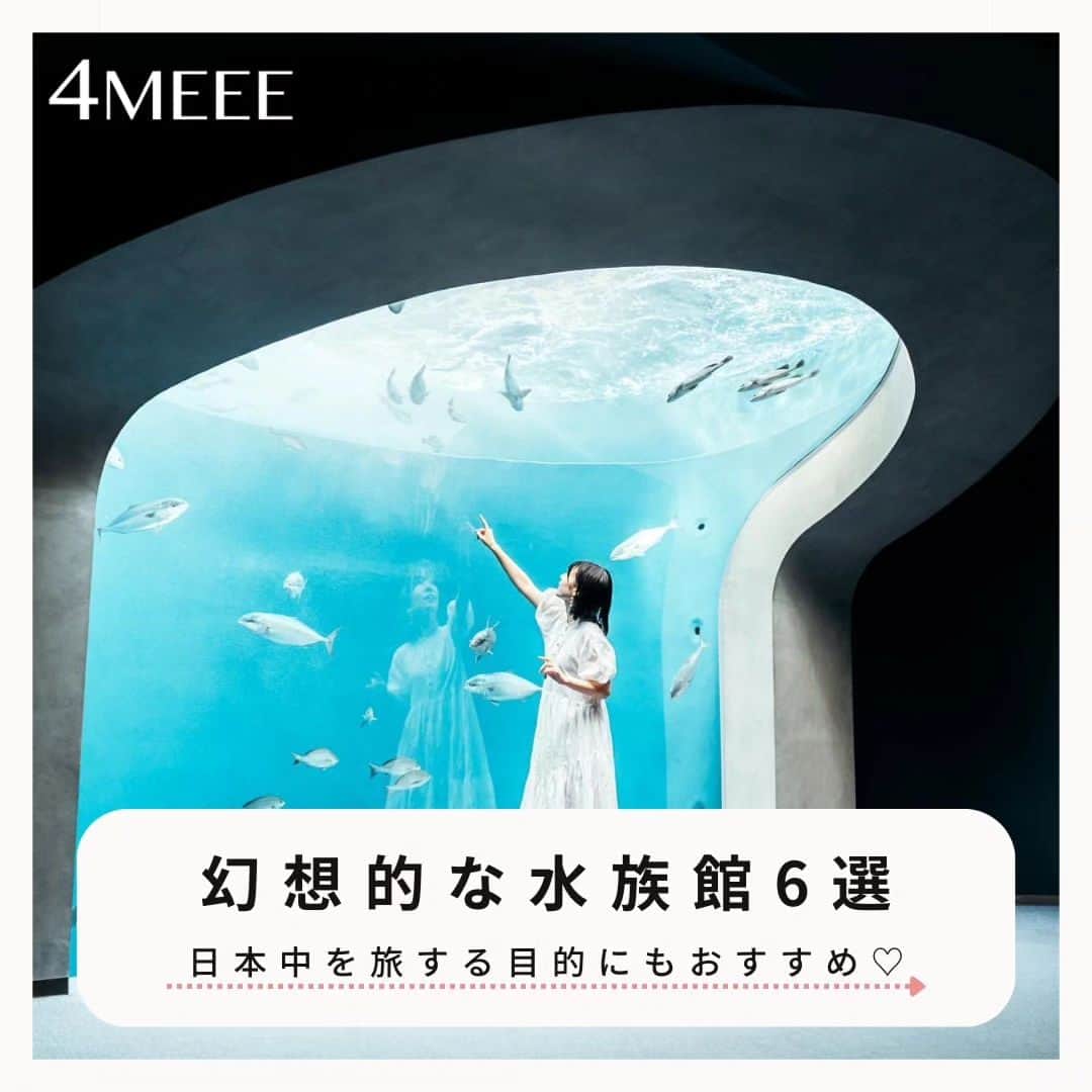 4meee!さんのインスタグラム写真 - (4meee!Instagram)「【旅する目的に、幻想的な水族館にいくのはどう？】 全国に増えている幻想的な水族館🎣 どこに行きたい？ 📍香川県 ...