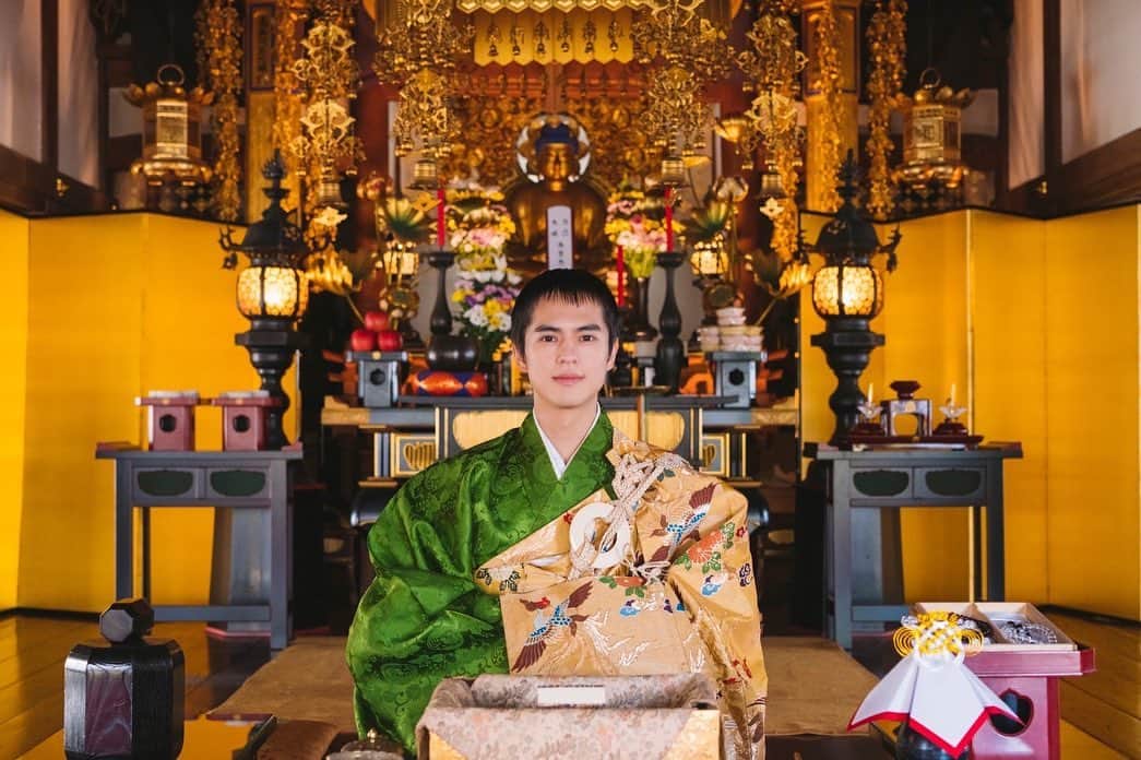 奥野壮さんのインスタグラム写真 - (奥野壮Instagram)「『女子高生、僧になる』 最終話、今夜24時50分〜放送です。 寺ウエディング ...