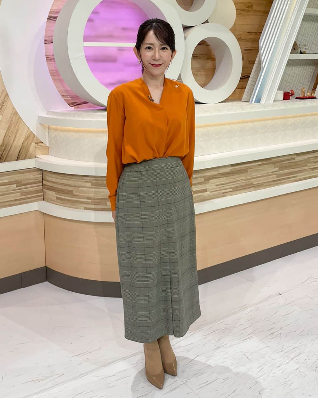Ksbアナウンサーさんのインスタグラム写真 Ksbアナウンサーinstagram 「👗 「news Park Ksb」の衣装です。 今週