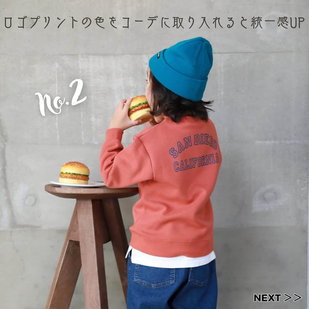 子供服devirockstore(デビロックストア)さんのインスタグラム写真 - (子供服devirockstore(デビロックストア)Instagram)「デビラボ裏起毛トレーナーの着こなし ...