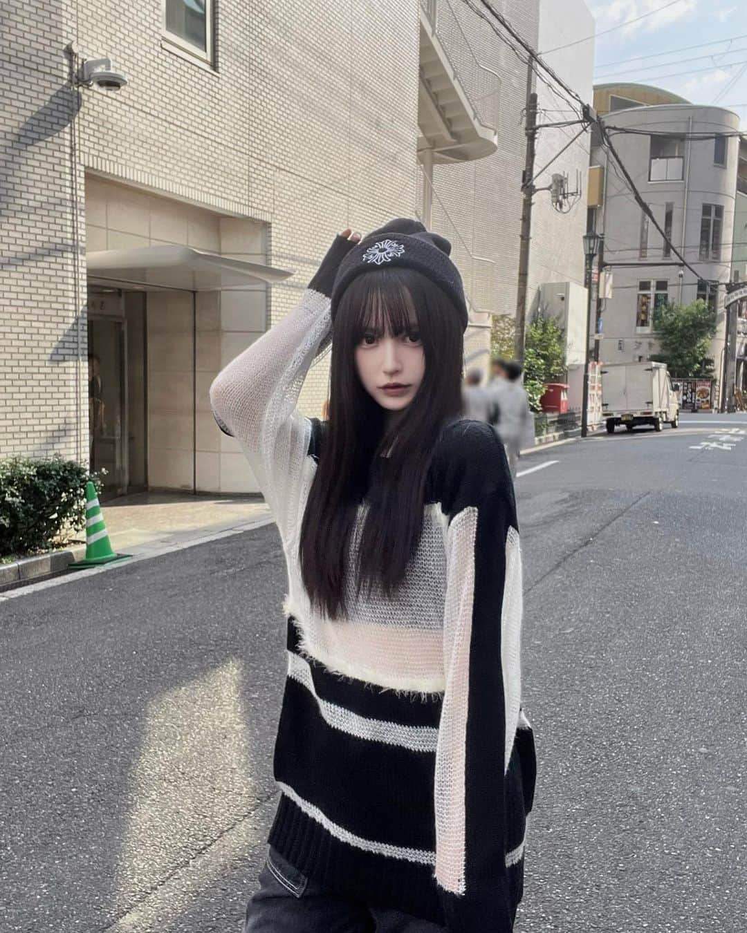 山本望叶さんのインスタグラム写真 - (山本望叶Instagram)「🩶 #ootd #code #コーデ #秋服コーデ #モノトーンコーデ #ニット帽 #ニットコーデ ...