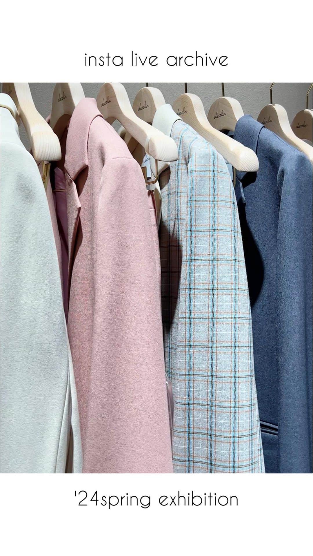 dazzlinさんのインスタグラム動画 - (dazzlinInstagram)「. 24spring展示会場から配信 春の最新コレクションをいち早くご紹介しております！ ご紹介した展示会 ...