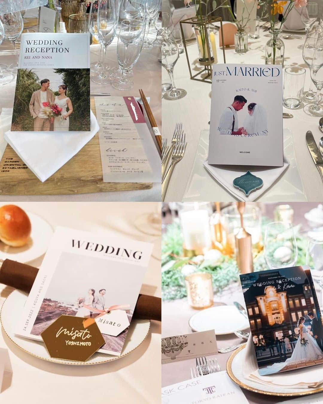 ハナユメさんのインスタグラム写真 - (ハナユメInstagram)「花嫁DIYとして大人気の「プロフィールブック」…ペーパーアイテムや装花と合わせて、より一層お洒落に配置したいですよね💕 ...